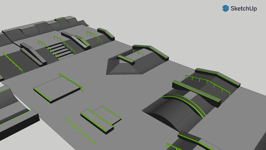 skatepark hubba exzona toluca | 3D Warehouse