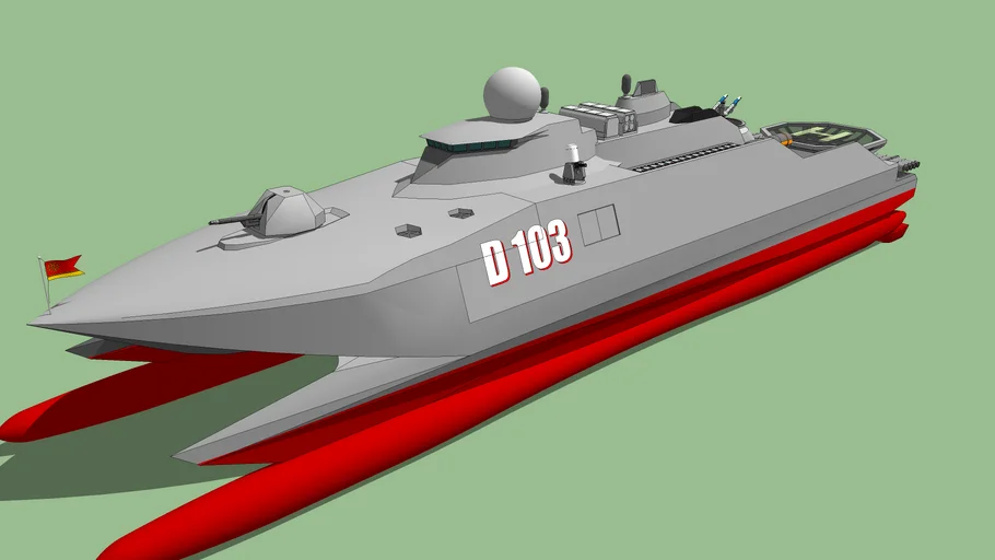 Catamaran Missile Destroyer | 3D Warehouse