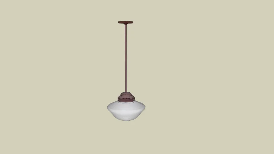 School House Ceiling Light - IRender Ready | 3D Warehouse