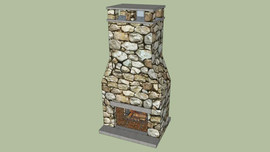 Double sided fireplace | 3D Warehouse