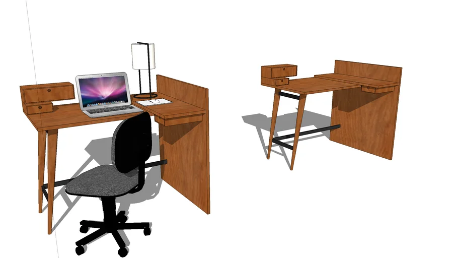Computer desk - ergonomic | 3D Warehouse