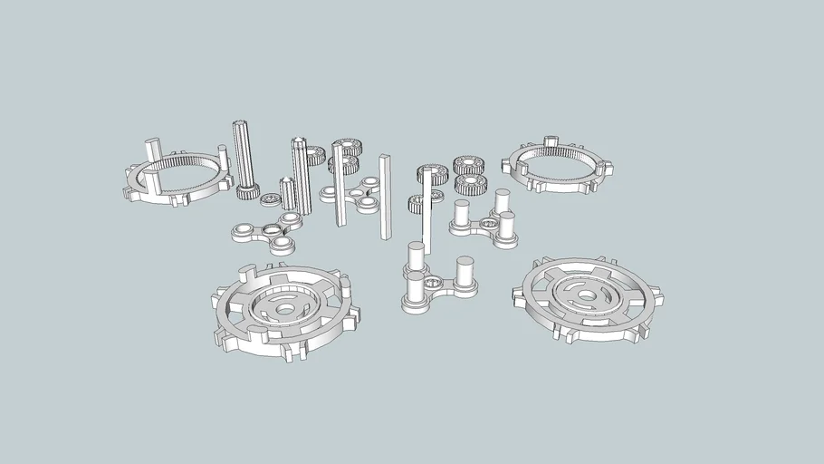 Planetary gears example, 3D printable version | 3D Warehouse