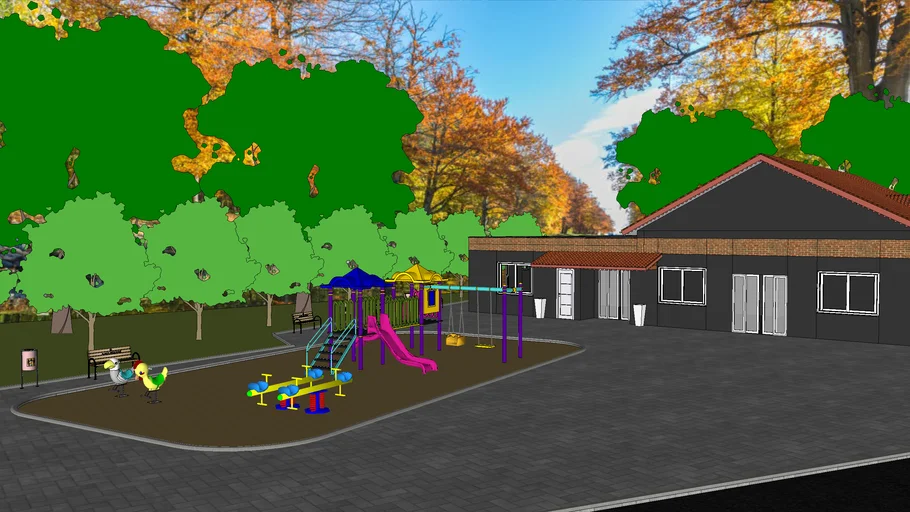 Neighborhood's Social Area (Landscape) No : 2 | 3D Warehouse