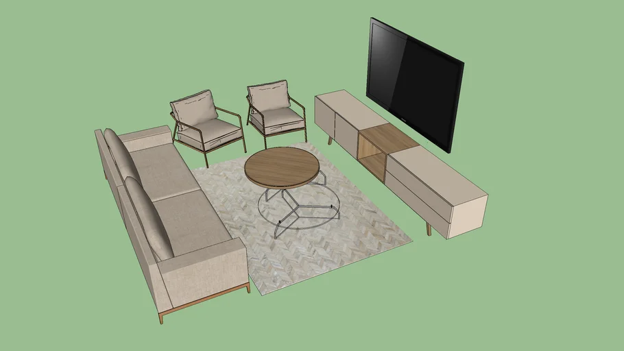 SALA MODERNA / MODERN LIVING ROOM | 3D Warehouse