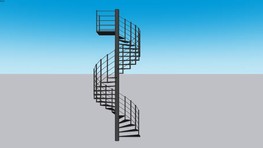 spiral staircase 12.5 feet height | 3D Warehouse