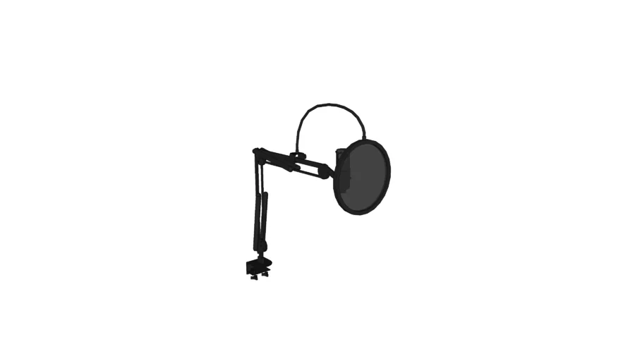 Microphone in Boom stand with Pop Filter | 3D Warehouse
