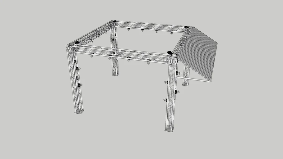 460cm WxD by 330cm H Truss structure | 3D Warehouse