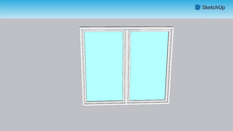 3_1250x1100 mm Double-leaf window | 3D Warehouse