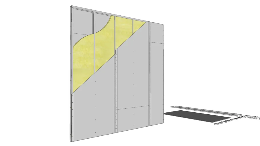 Jayaboard SS9-Standard Gypsum Partition | 3D Warehouse