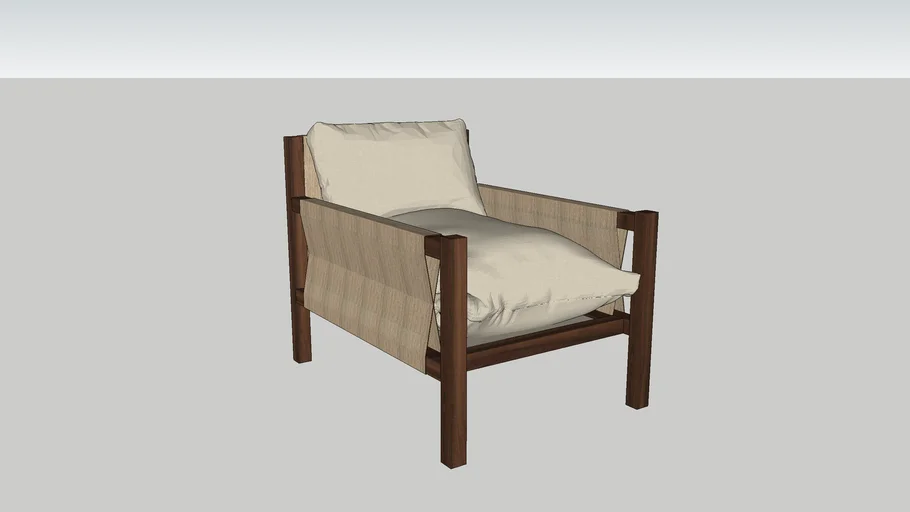 Lidwin loung chair (60cm wide) by Fontein and Bova | 3D Warehouse