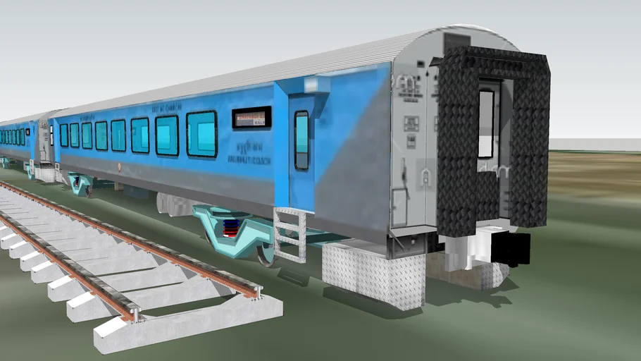 LHB Shatabdi Railway Coaches, Indian Railway By Rajat Warang | 3D Warehouse