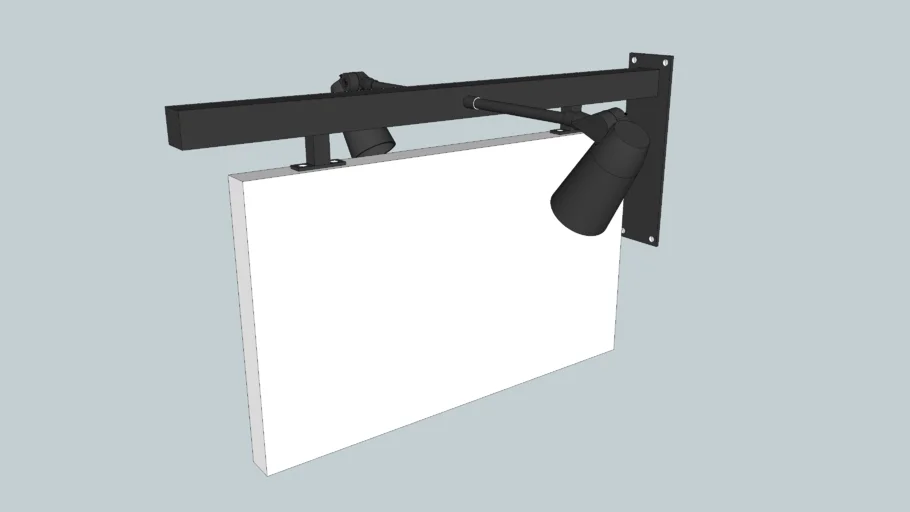Simple Blade Sign bracket w/ lights | 3D Warehouse