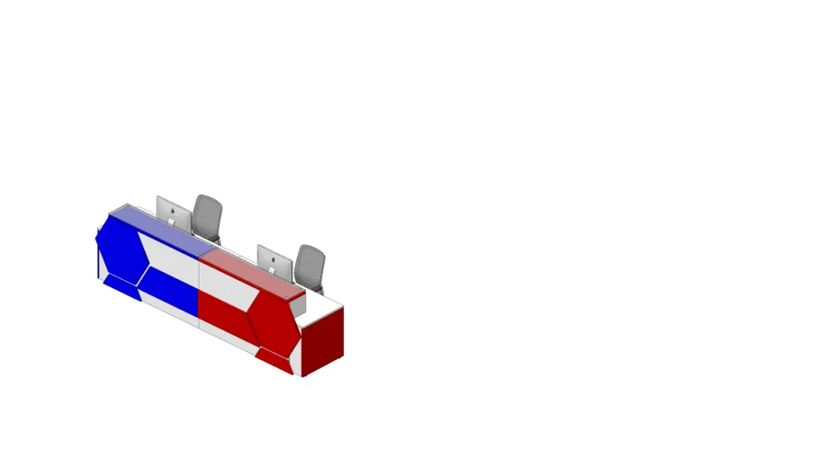 Reception desk April 144'x32' | 3D Warehouse