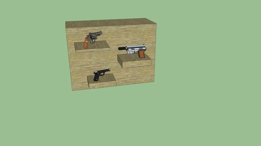 hand- gun display wall (redo) | 3D Warehouse