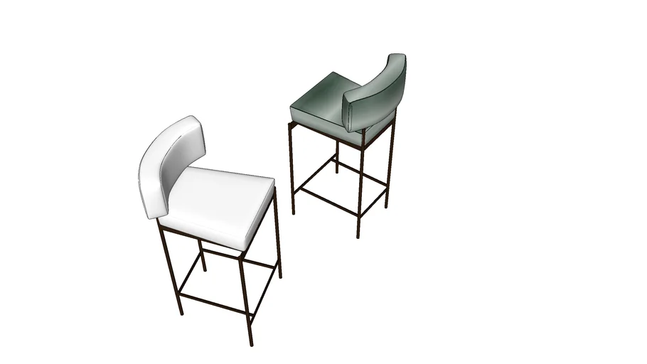 small bench with backrest | 3D Warehouse