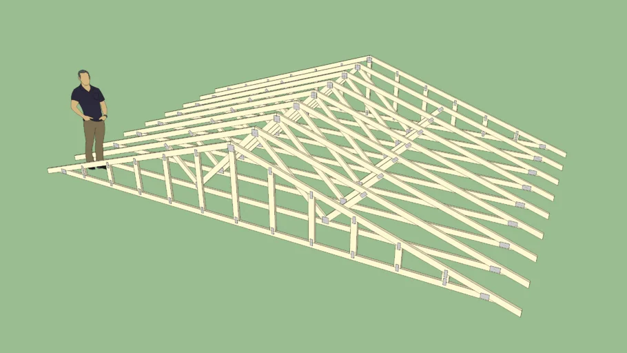 Gable Truss with Plates | 3D Warehouse