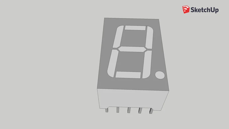 7 Segment Display 1 digit 0.56 inch 14.2mm | 3D Warehouse