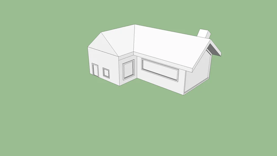 Simple house with 3D winodw and door | 3D Warehouse