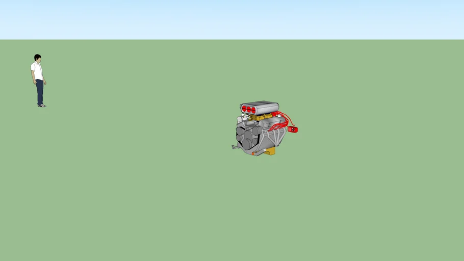 Engine Blower/ Classic Hot Rod/ Drag Racing Engine | 3D Warehouse