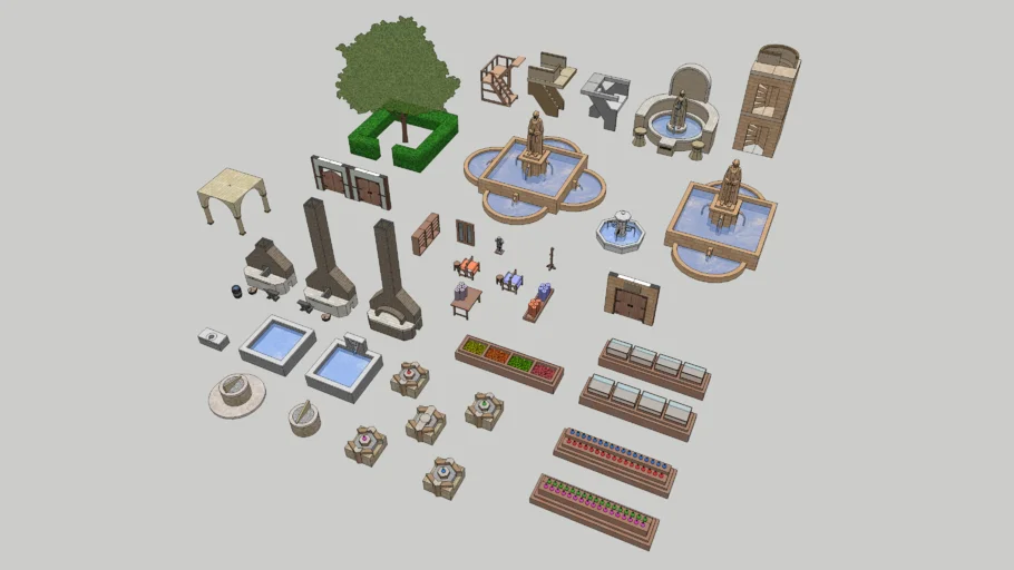 GENERICA Props: Town Square | 3D Warehouse