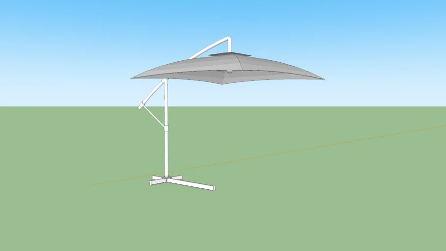 4 Ribs Patio Umbrella | 3D Warehouse