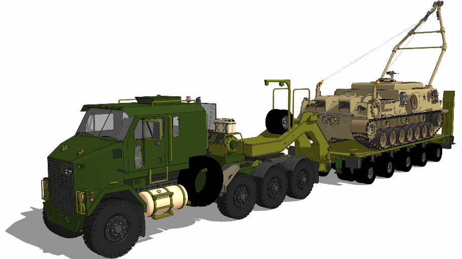 M1070 HET+M1000 Trailer+M88 Hercules | 3D Warehouse