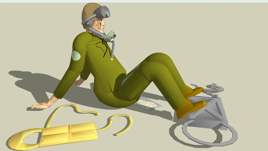 pilot sitting | 3D Warehouse