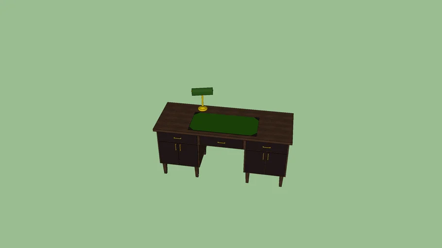 Simple classic desk | 3D Warehouse