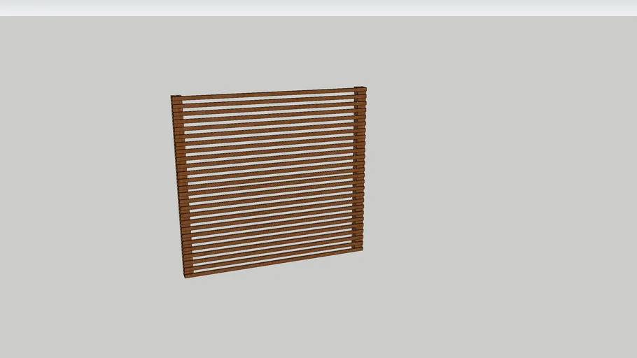 wood horizontal screening | 3D Warehouse