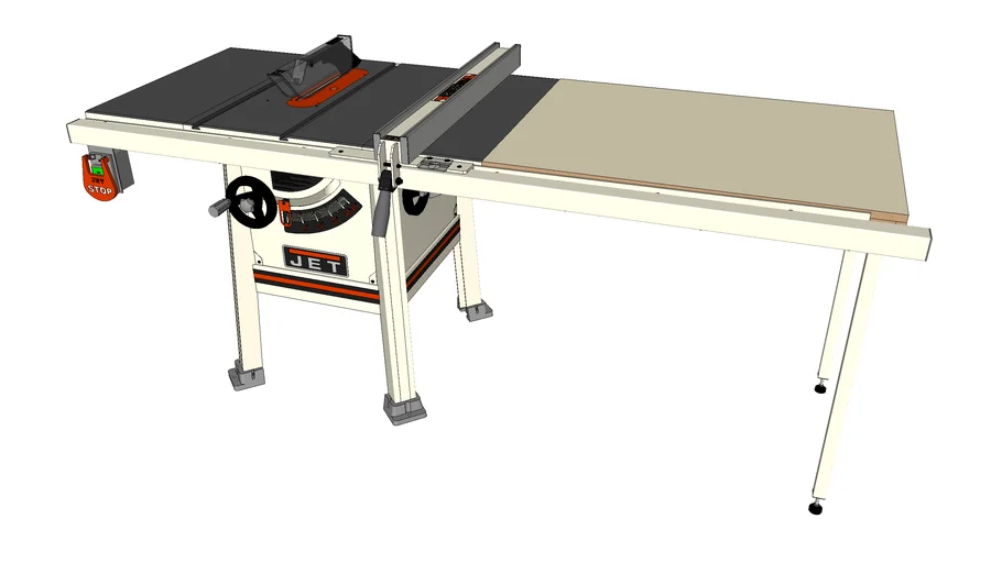 Jet ProShop JPS-10TS Hybrid Table Saw | 3D Warehouse