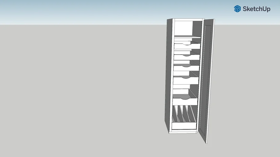 Pantry Cabinet with Drawers | 3D Warehouse