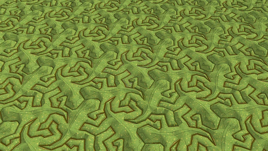 Escher lizard tile | 3D Warehouse