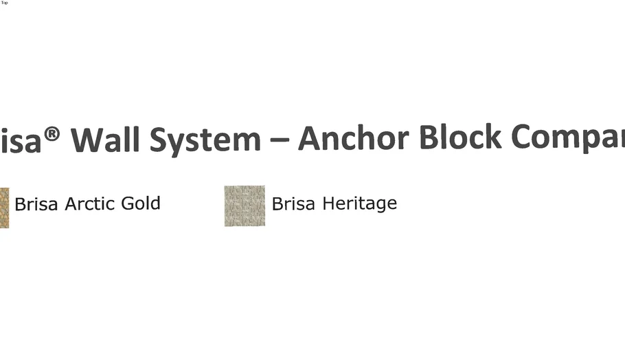 Anchor Brisa Wall System | 3D Warehouse