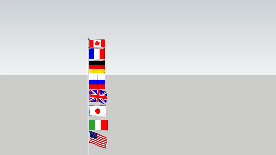g8 country flags | 3D Warehouse