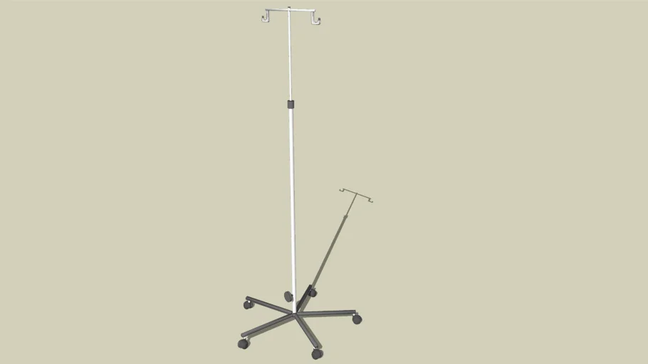 hospital twin hook infusion stand | 3D Warehouse