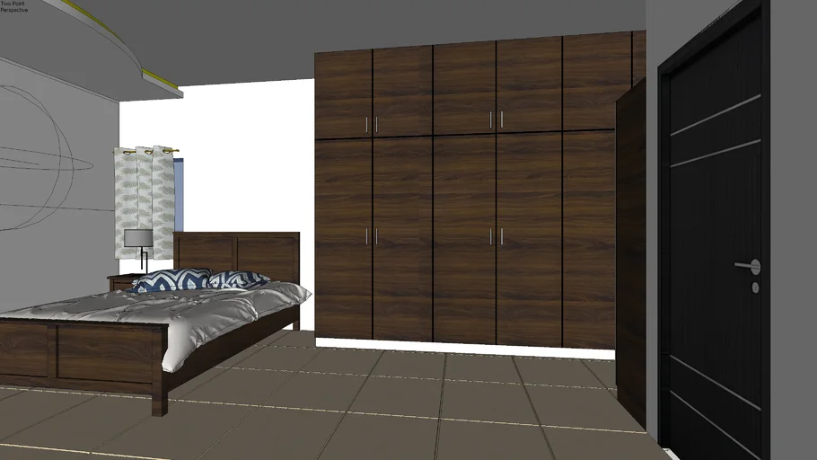 Bedroom with wardrobe | 3D Warehouse