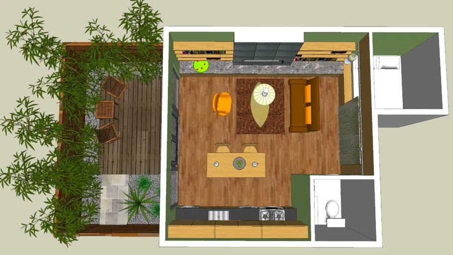 350 sf Apartment | 3D Warehouse