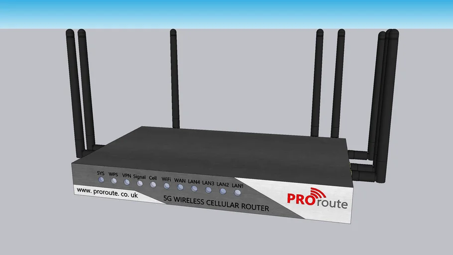 PROroute H820t-W 5G Router | 3D Warehouse