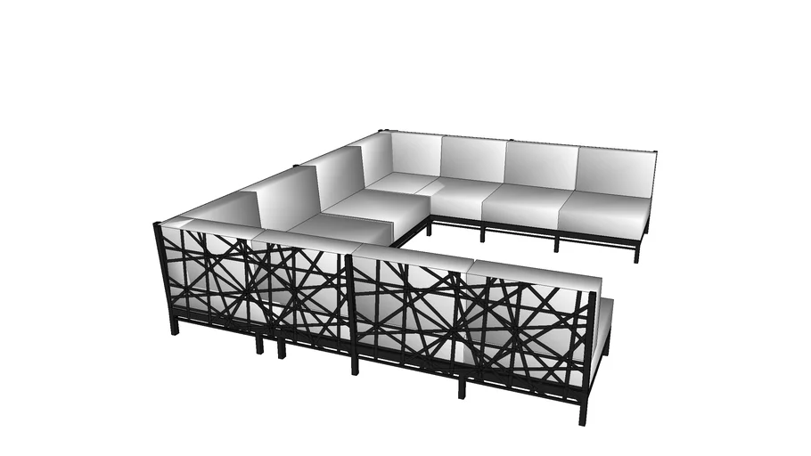 SCAN DESIGN Birdsnest outdoor sectional | 3D Warehouse