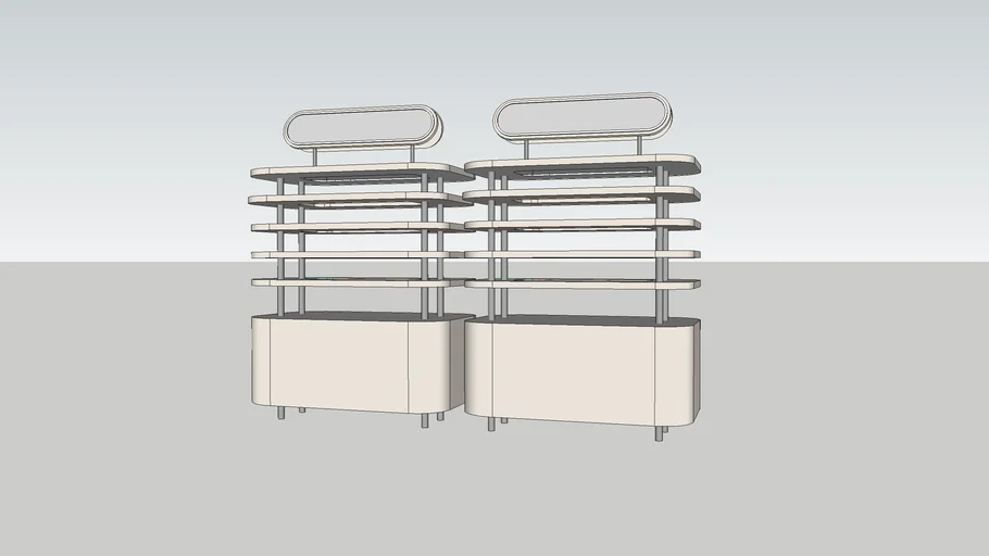 Semi Oval Open Displayer | 3D Warehouse