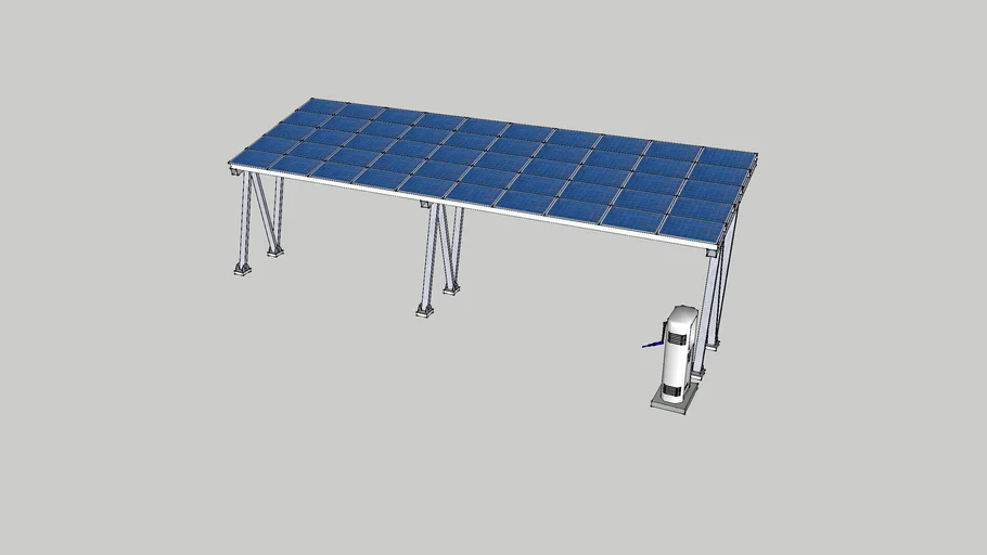 Solar Park with Electric Car charger | 3D Warehouse