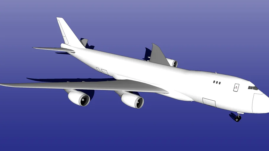 White BOEING 747 8F | 3D Warehouse