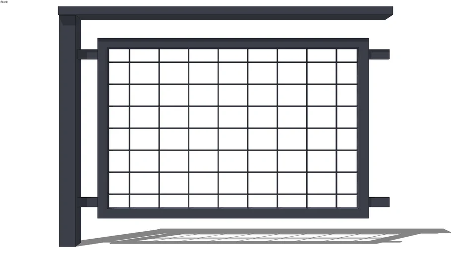 Steel grid railing framed | 3D Warehouse