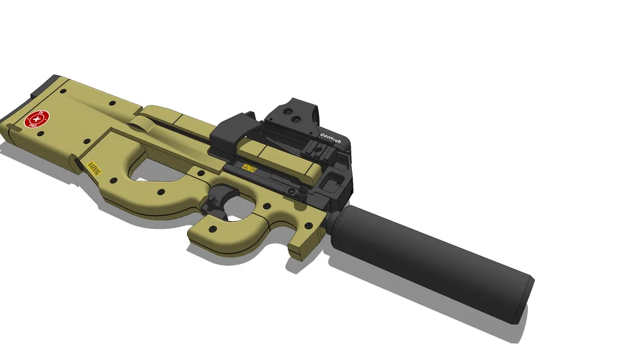 FN P90 + EOTech 551 + Supressor | 3D Warehouse
