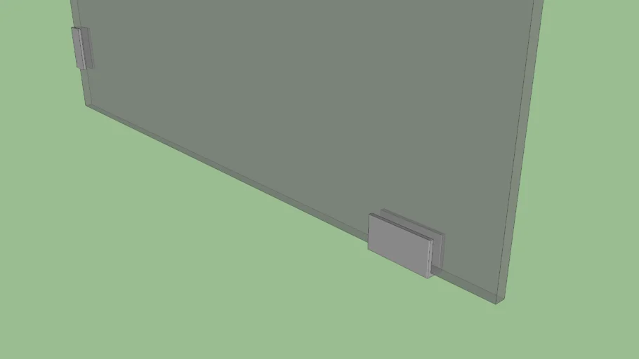 28in x 78in frameless fixed glass panel shower | 3D Warehouse