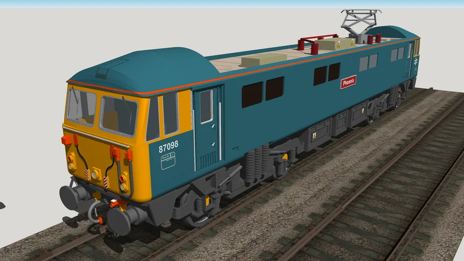 British Rail Class 87 BR Blue Locomotive | 3D Warehouse