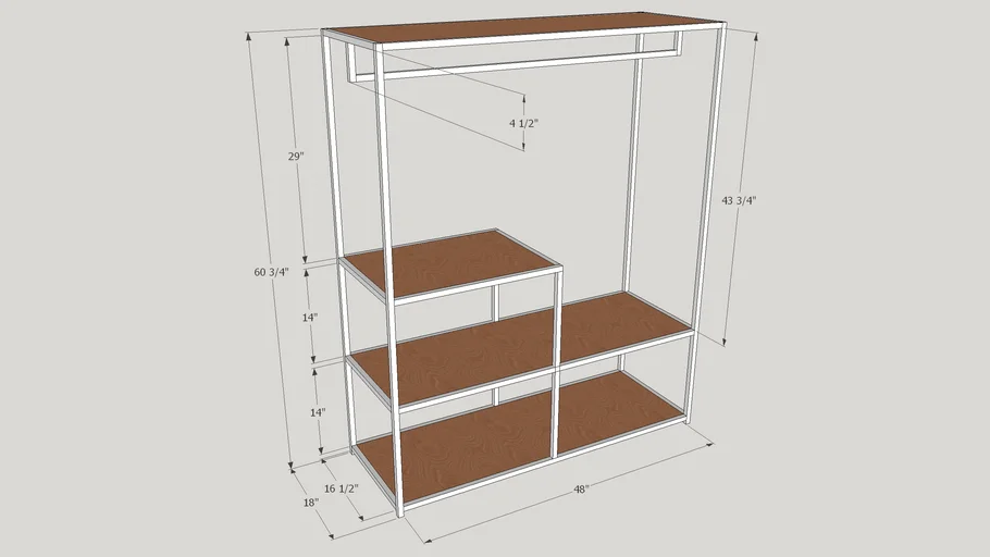 Open wardrobe | 3D Warehouse