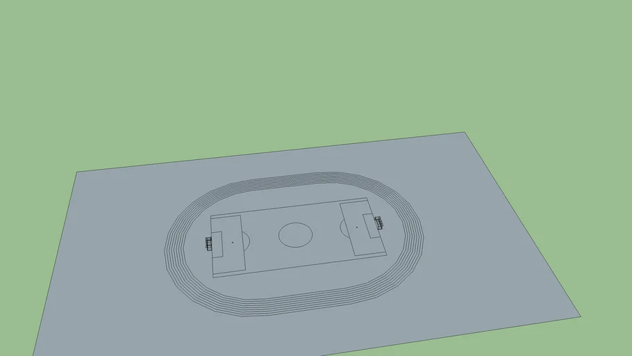 Oval Track and Football Field | 3D Warehouse