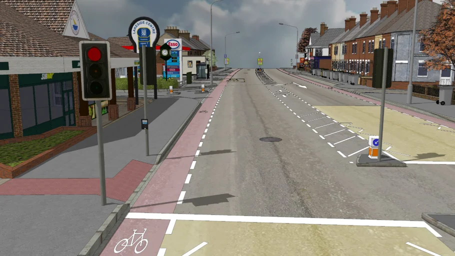 British Village Street Scene, London Road, Balderton, Nottinghamshire ...