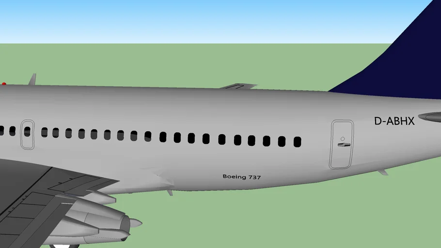 Lufthansa Boeing 737-200 D-ABHX | 3D Warehouse